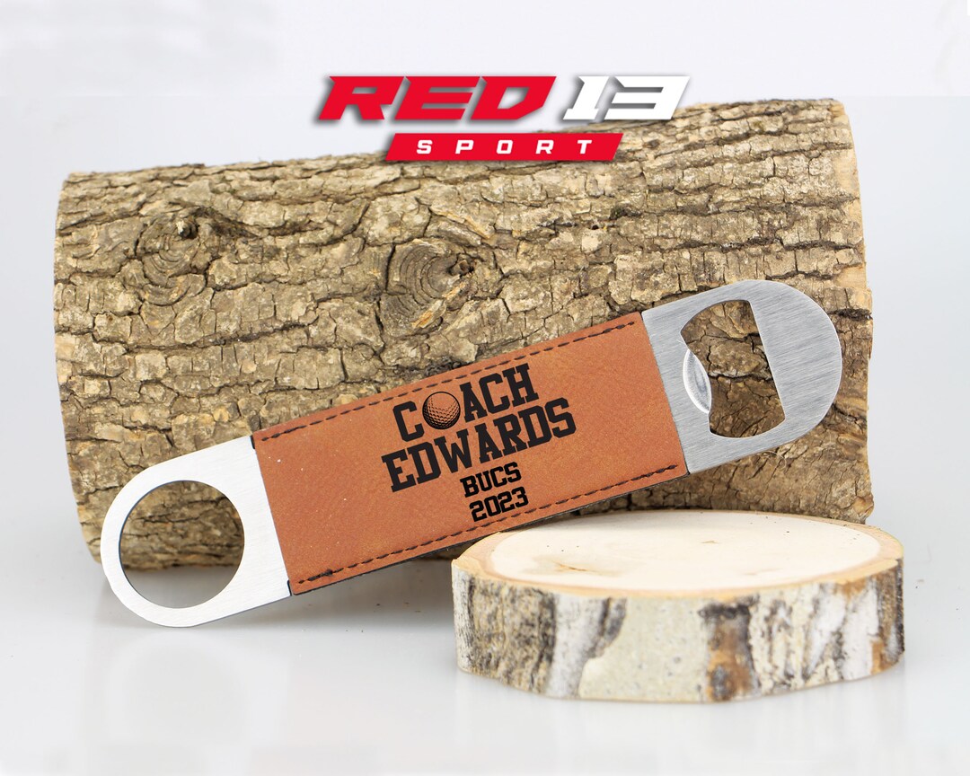 Personalized Golf Coach Leather Bottle Opener, Gift for Golf Coach ...