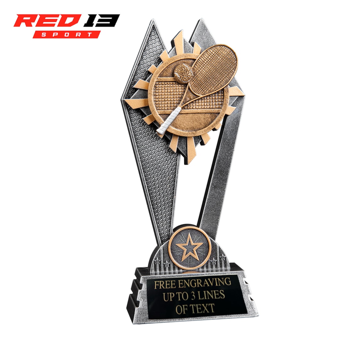 Personalized 8 Inch Tennis Trophy, Tennis Award, Youth Tennis Trophy ...