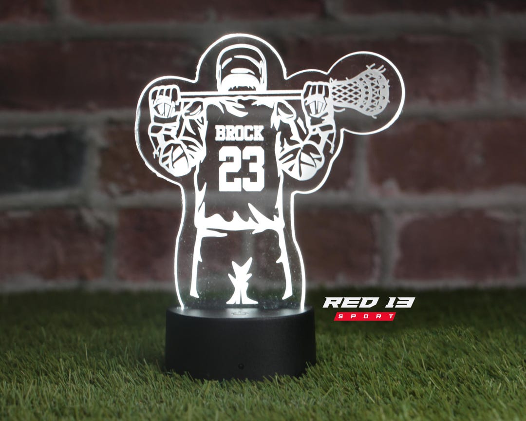 Custom LED Boys Lacrosse Night Light, Lacrosse Light, Boys LAX LED ...