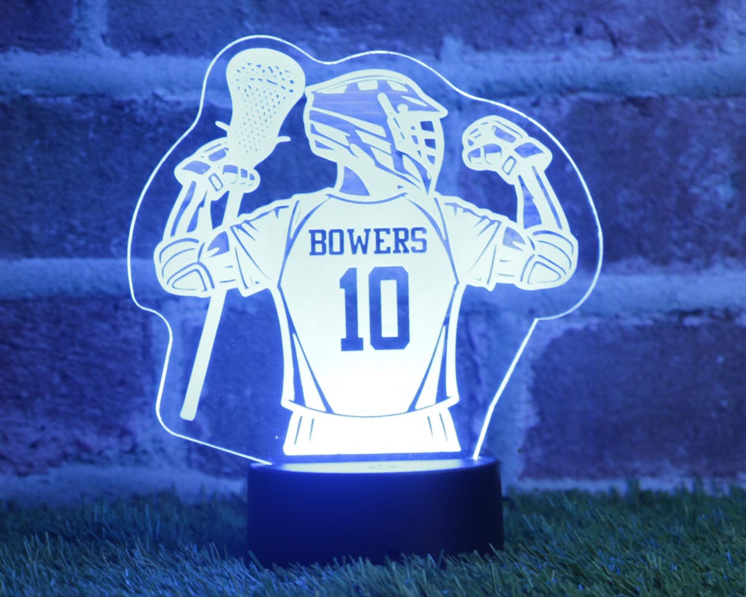 Personalized LED Boys Lacrosse Night Light, Lacrosse Light, Boys LAX ...