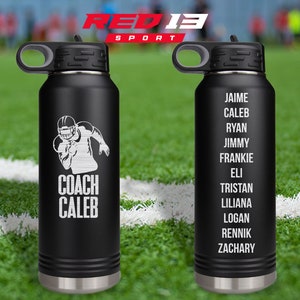 Personalized Football Coach 32 Oz. Stainless Steel Water Bottle ...