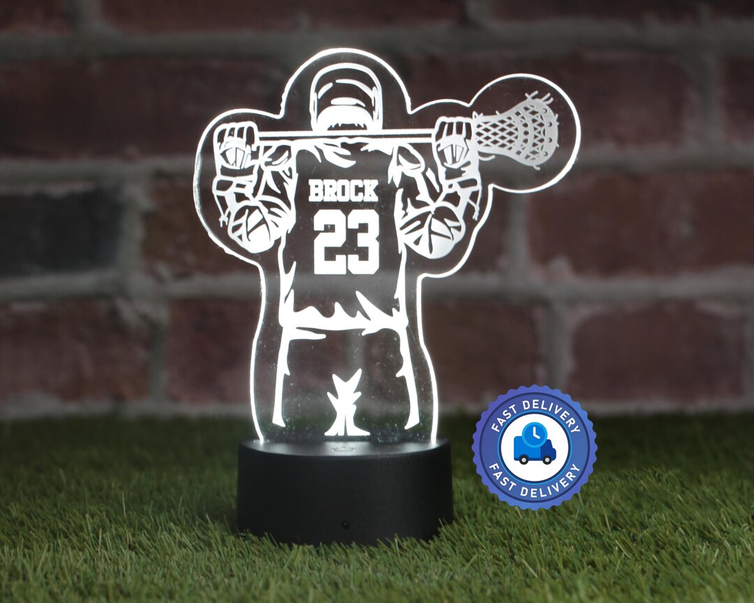 Personalized LED Lacrosse Boys Night Light, Lacrosse Light, Lacrosse ...