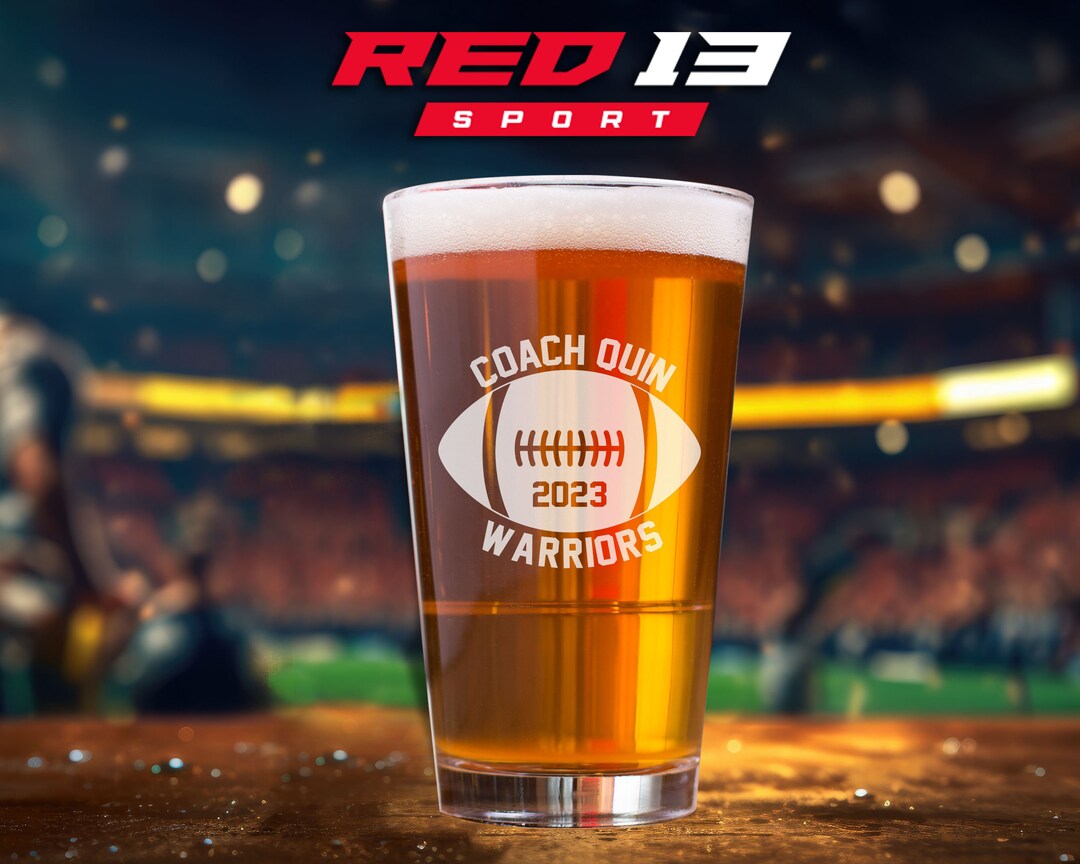 Personalized Football Coach Pint Glass, Football Coach Gift, Coaches ...