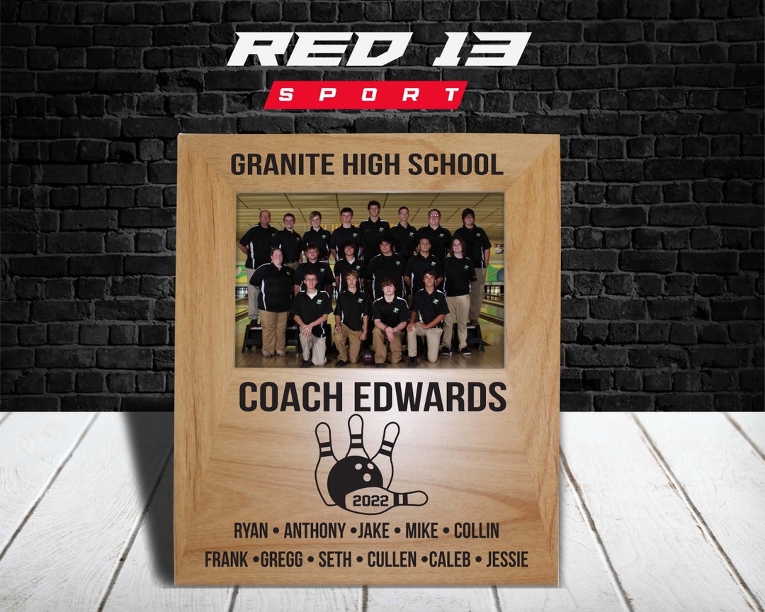 Personalized Bowling Coach Picture Frame, Bowling Coach Gift, Gift for ...