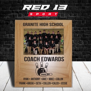 Personalized Bowling Coach Picture Frame, Bowling Coach Gift, Gift for ...