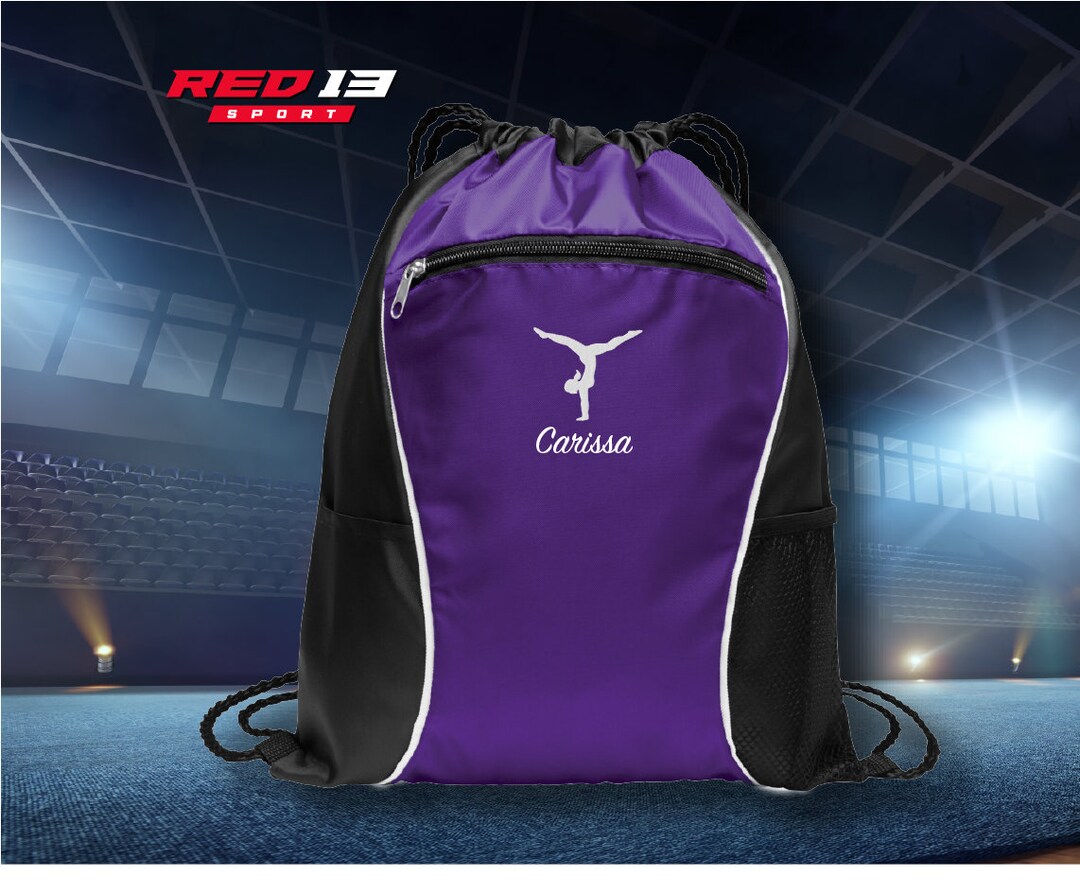 Personalized Embroidered Gymastics Cinch Sack, Embroidered Gymastics ...