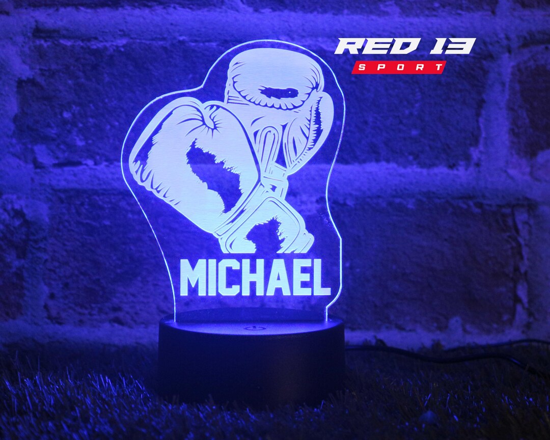 Personalized LED Boxing Night Light, Wrestling LED Light, Personalized ...