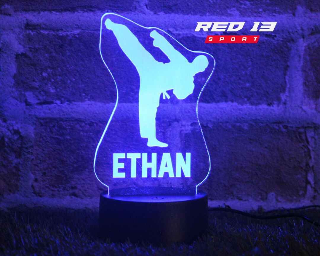 Personalized LED Karate Night Light, Martial Arts LED Light ...