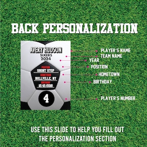 Personalized UV Printed Metal Soccer Card, Personalized Sports Card ...