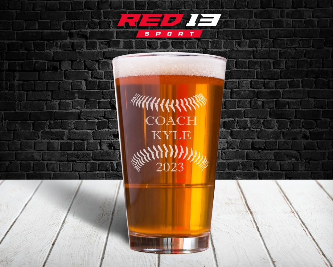 Personalized Baseball Coach Pint Glass Softball Coach Gift - Etsy België