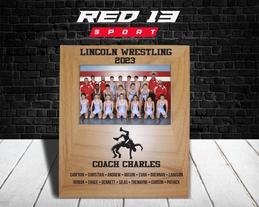 Personalized Wrestling Coach Picture Frame Engraved Wrestling - Etsy