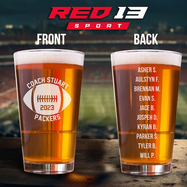 Football Glass - Etsy