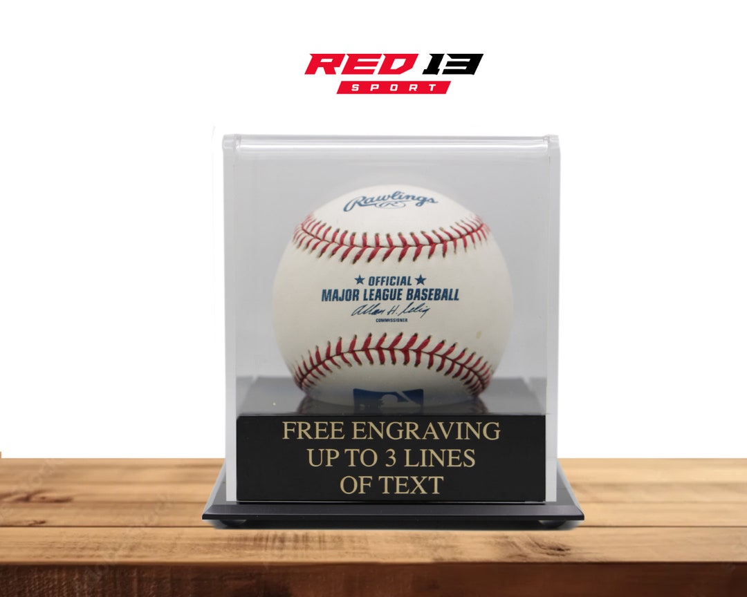 Personalized Engraved Baseball Display Case, Acrylic Baseball Cube ...