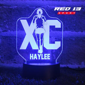 Personalized LED Cross Country Night Light, XC LED Light, Personalized ...