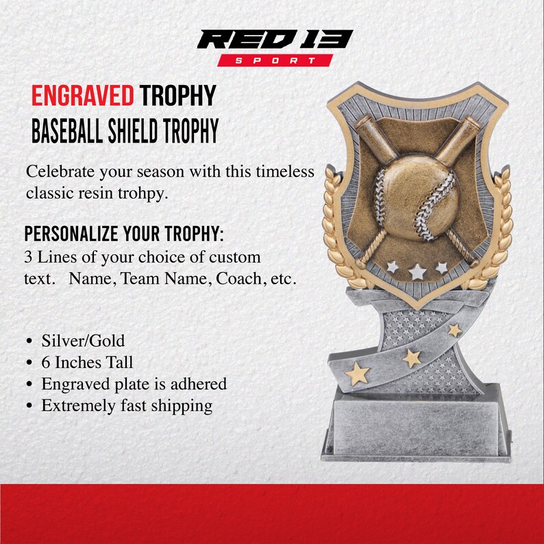 Personalized Baseball Trophy, Baseball Award, Youth Baseball Trophy ...