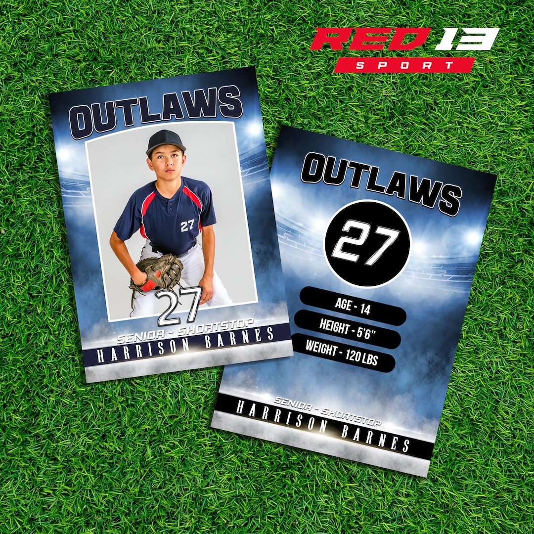 Personalized UV Printed Metal Baseball Card, Personalized Sports Card ...