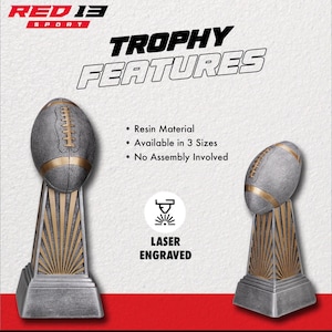 Personalized Football Trophy, Football Award, Youth Football Trophy ...