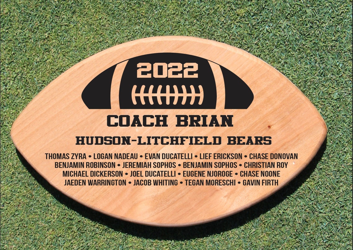 Personalized Football Coach Engraved Plaque Football Coach - Etsy