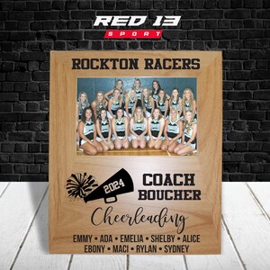 Personalized Cheerleading Coach Frame, Gift for Cheerleading Coach ...