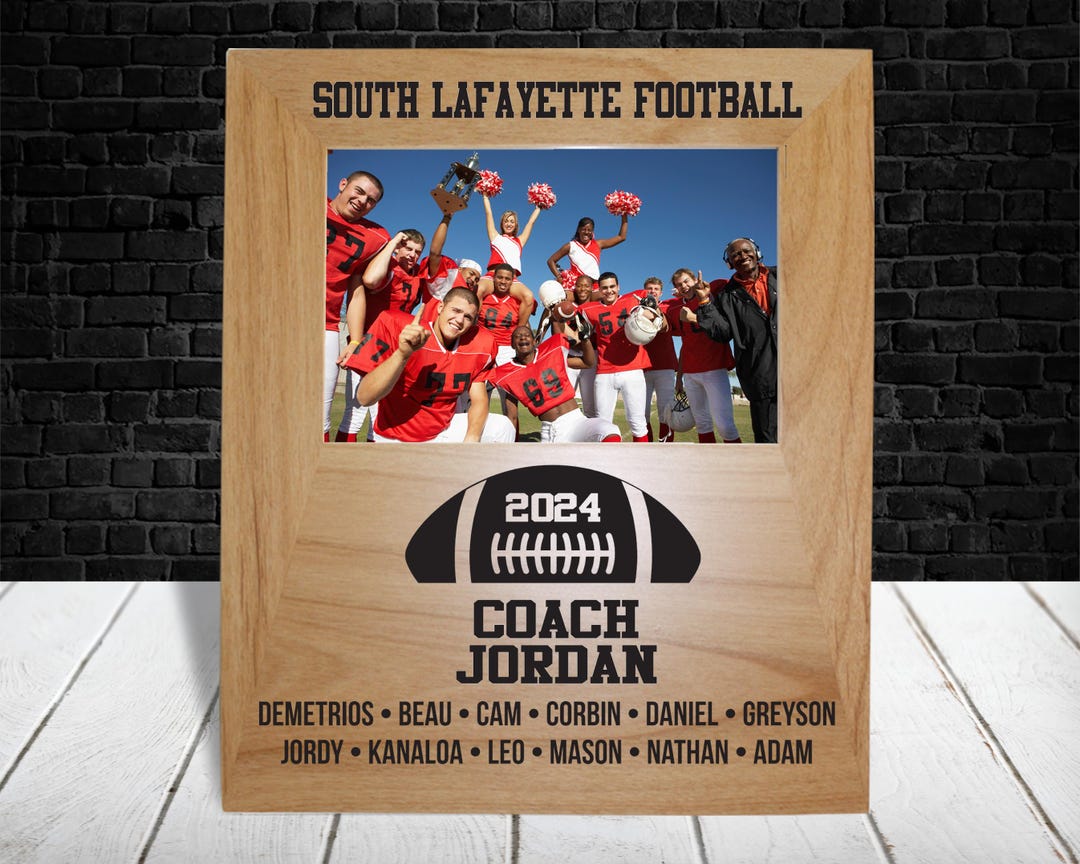 Custom Football Coach Picture Frame, Football Coach Gift, Gift for ...