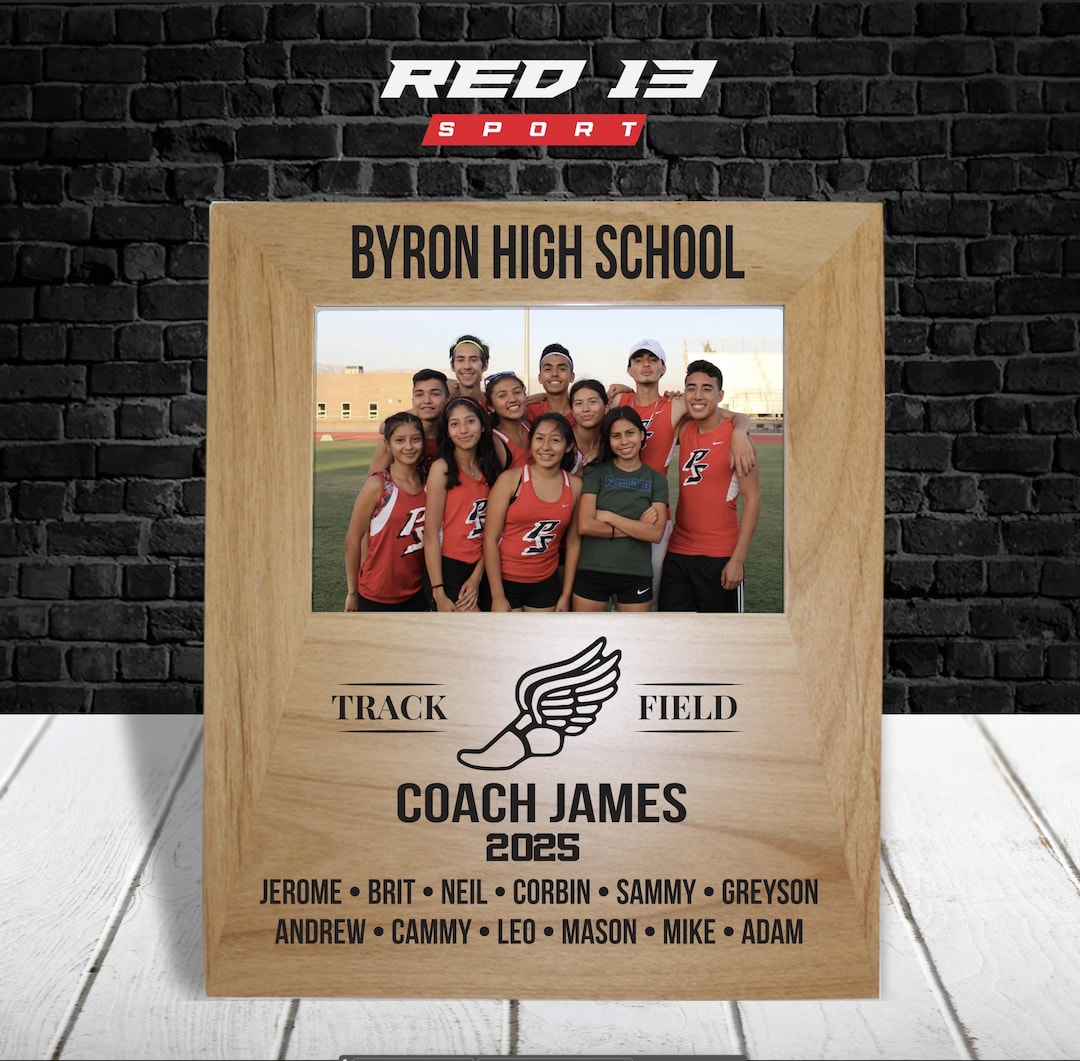 Custom Track and Field Coach Picture Frame, Track and Field Coach Gift ...