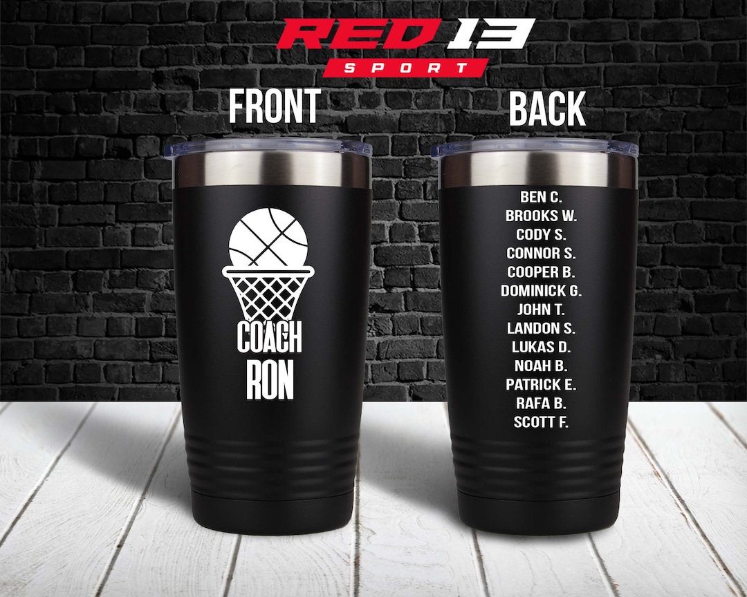 Personalized Basketball Coach Double Sided Tumbler, Basketball Coach ...