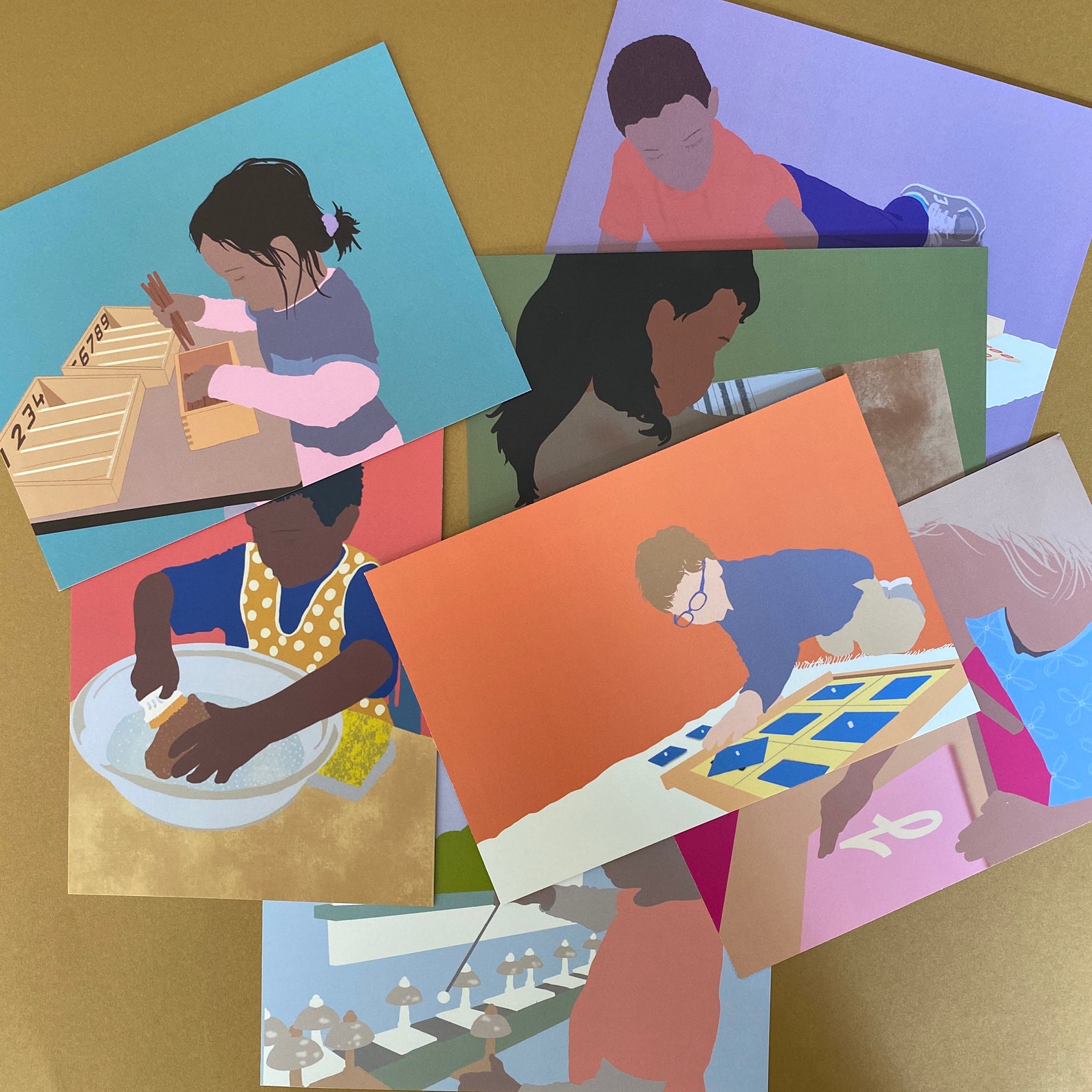 Montessori Art Prints Set Of 7 Designs Classroom Decor Etsy Canada