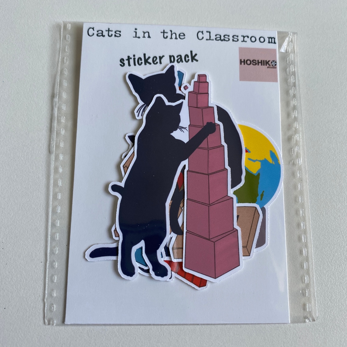 Cats in the Classroom Vinyl Sticker Pack | Set of Adorable Montessori ...