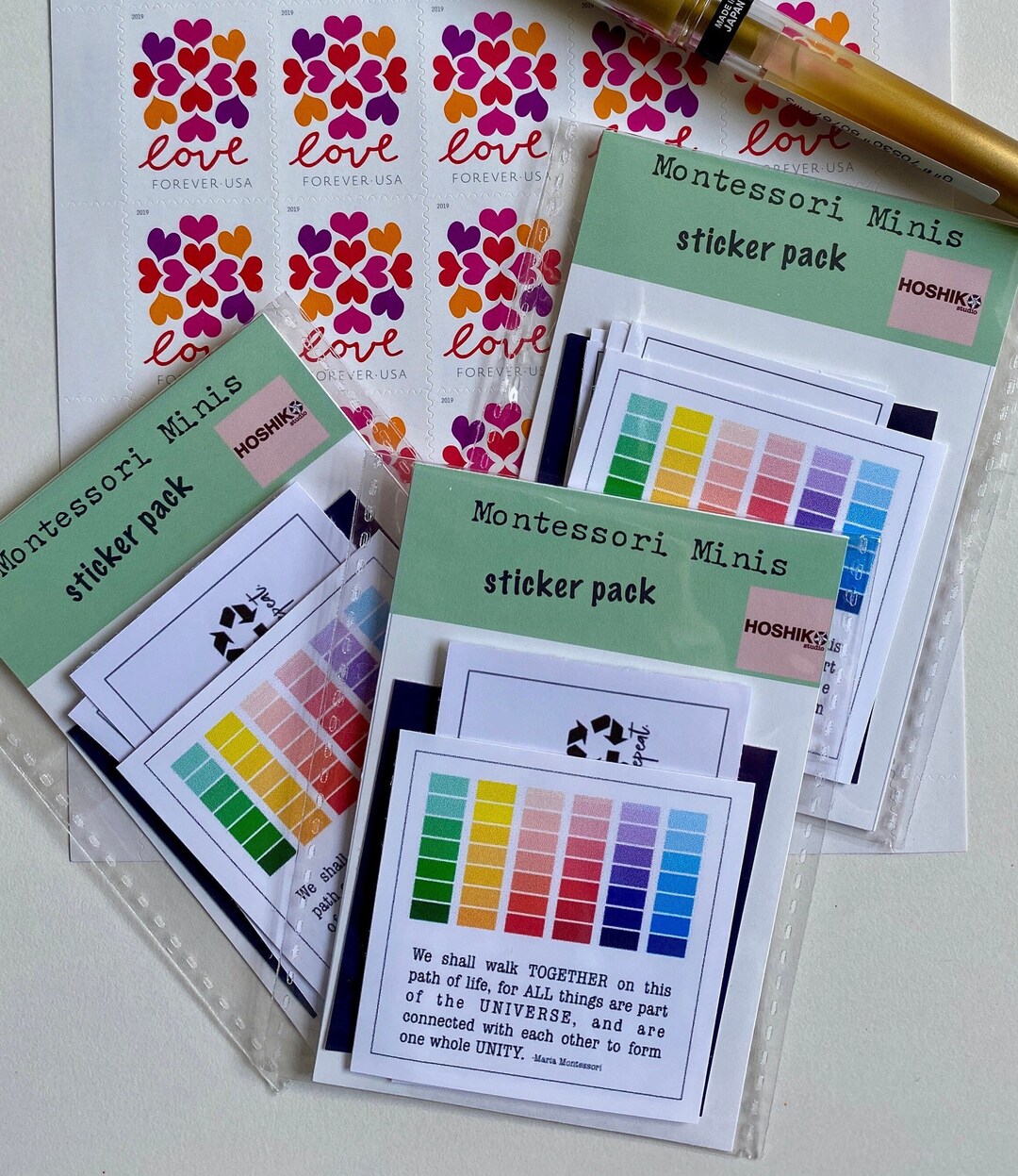 Montessori Minis Vinyl Sticker Pack | Set of 8 Small Montessori ...