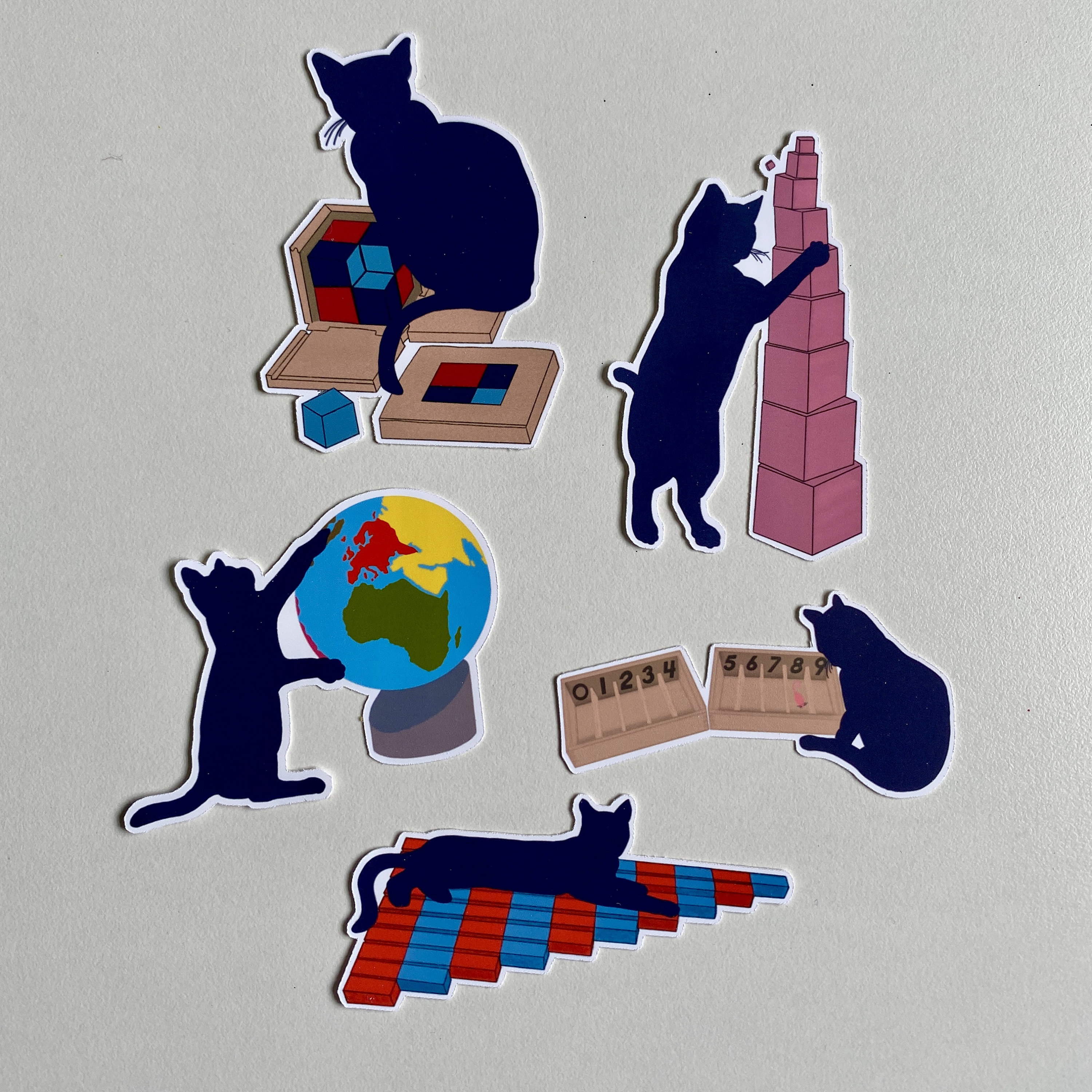 Cats in the Classroom Vinyl Sticker Pack Set of Adorable | Etsy