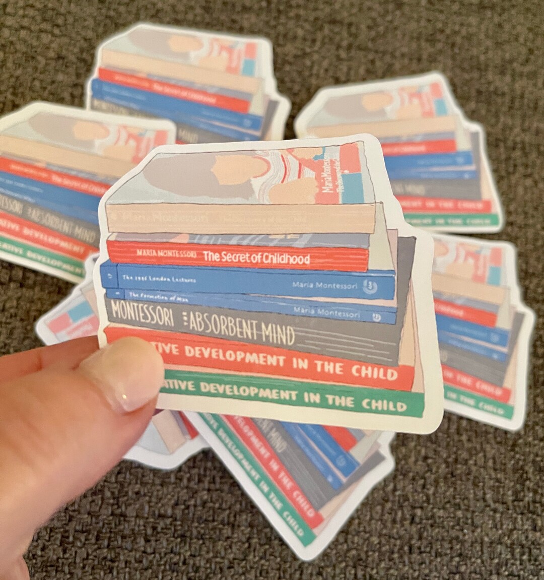 Montessori Vinyl Sticker | Book Stack of Montessori Books | PERFECT ...