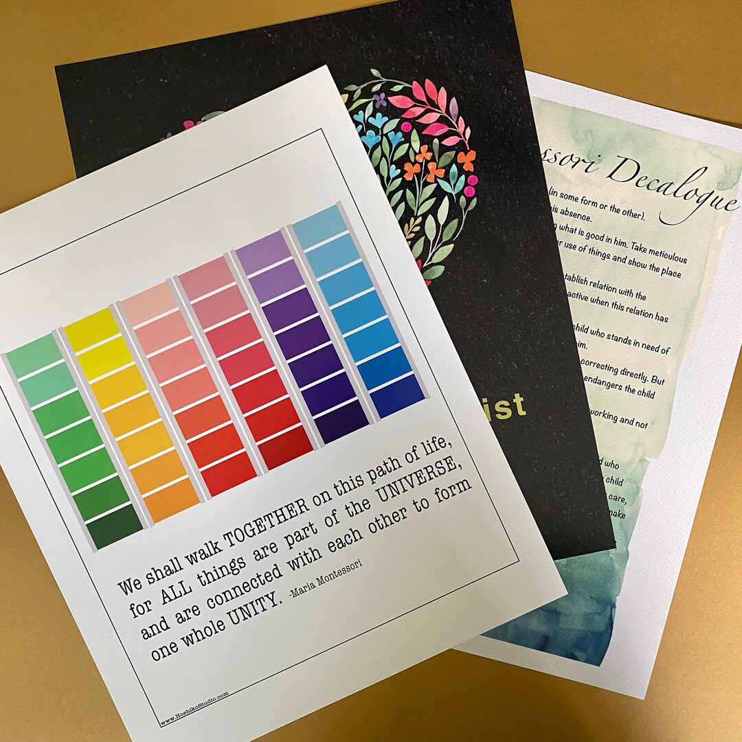 Classroom Art Pack - Set of 3 Beautiful Montessori Posters | Unity ...