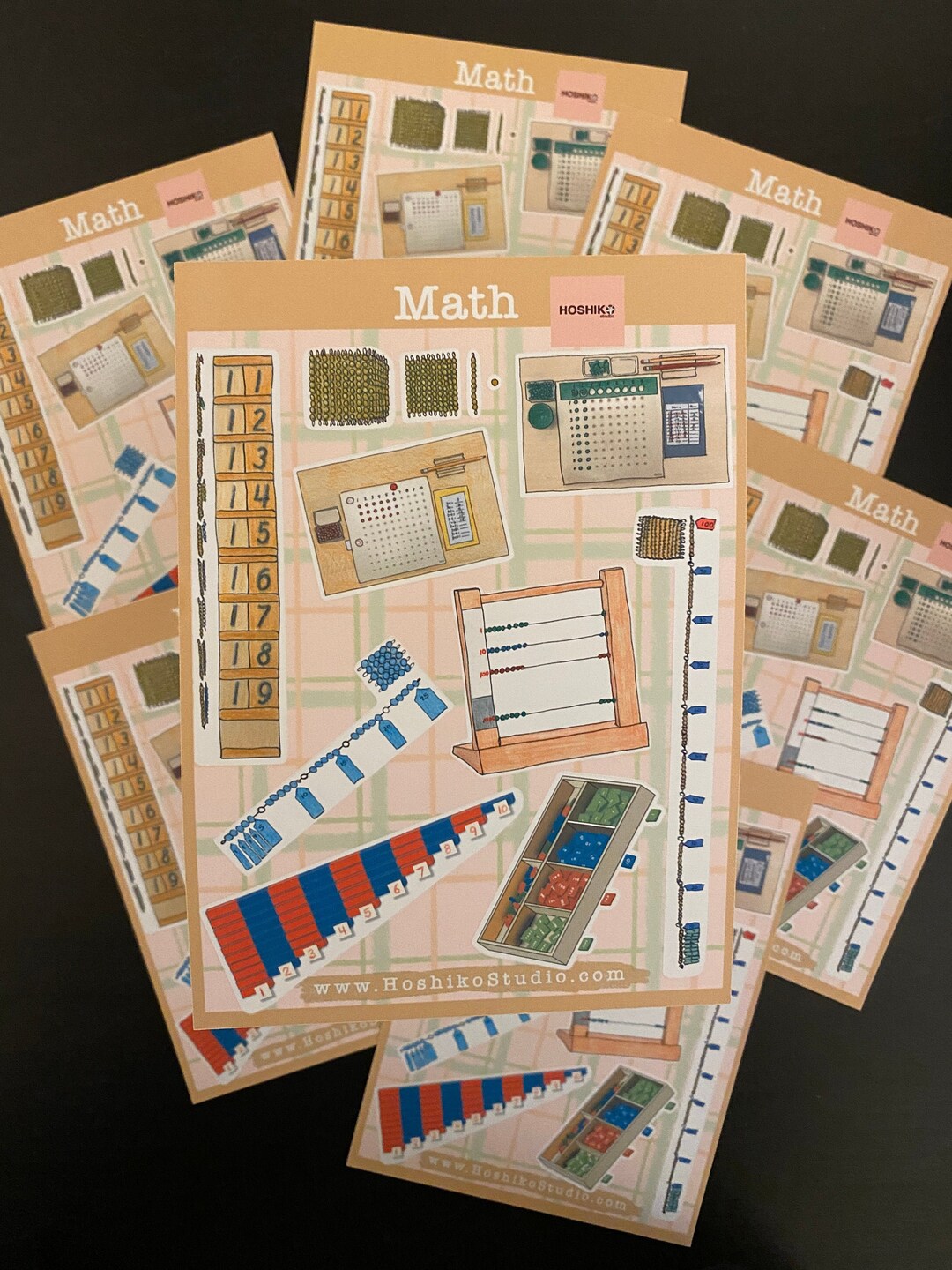 Montessori MATH Vinyl Sticker Sheet | PERFECT Montessori Teacher or ...