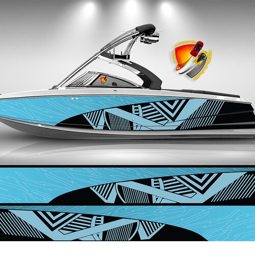 Light Blue Fish Scales Graphic Vinyl Boat Wrap Decal Fishing - Etsy