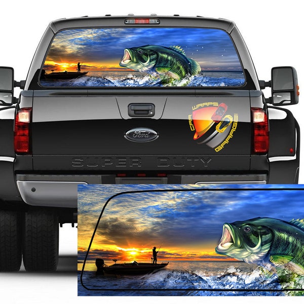 Fishing Decal for Truck Rear Window - Etsy