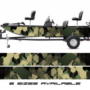 Camouflage Graphic Boat Vinyl Wrap Fishing Pontoon Sea Doo Watersports ...