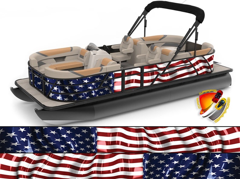 American Flag Patriotic Graphic Boat Vinyl Wrap Decal Fishing - Etsy