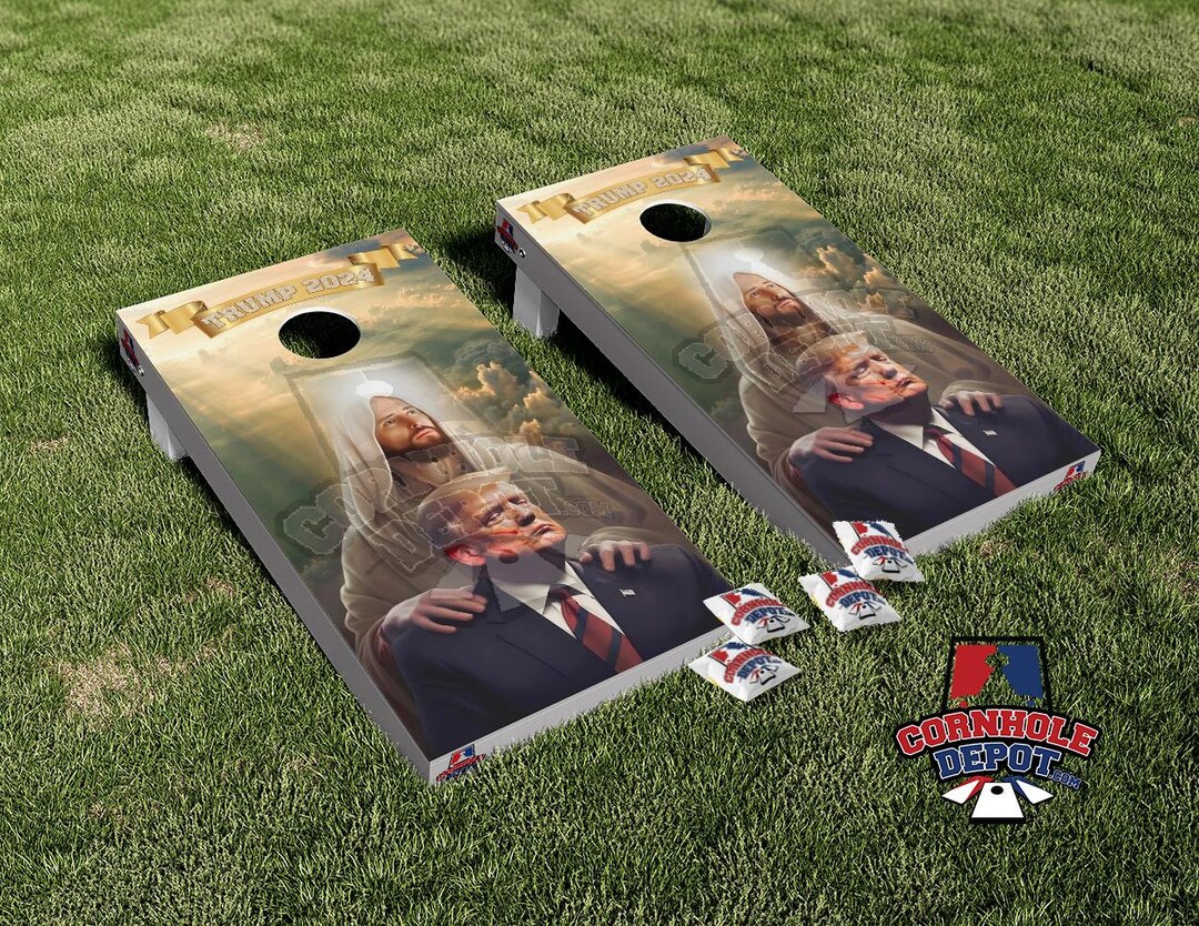 Trump 2024 Cornhole Board Vinyl Wrap Skins Laminated Sticker Set Decal ...