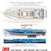 Octopus Royal Blue Ocean Graphic Boat Vinyl Wrap Fishing Pontoon Sea ...