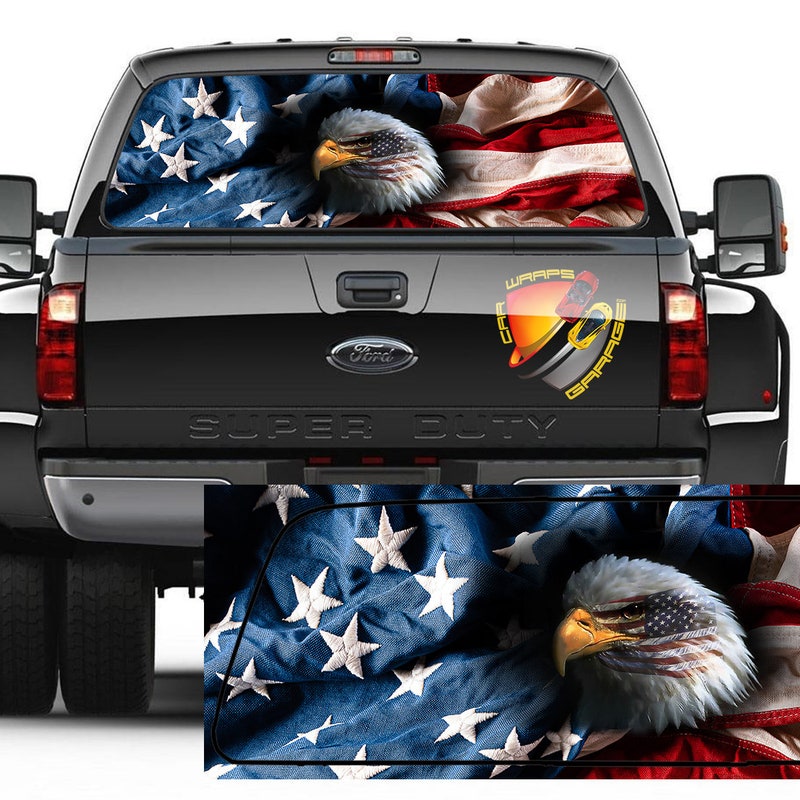 Truck Eagle Window Decal - Etsy