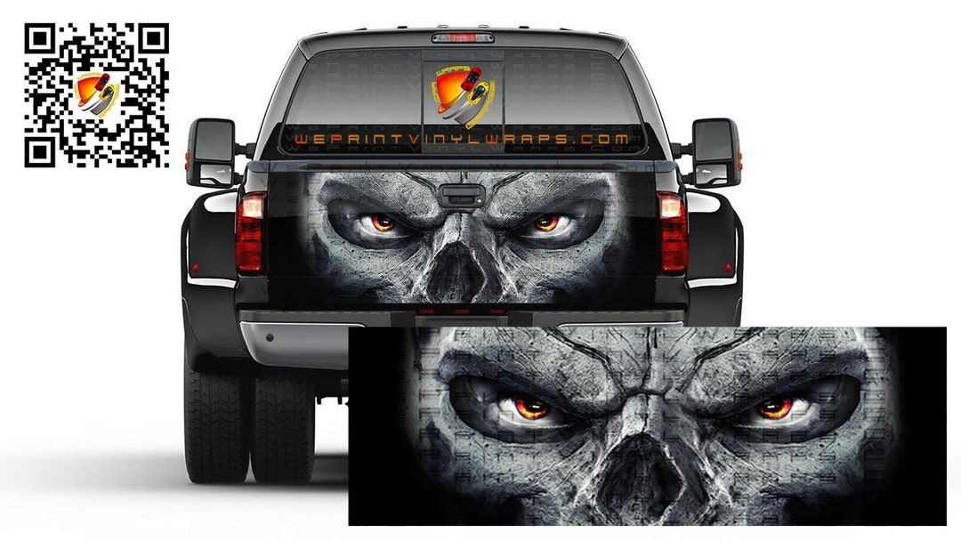 Skull Reaper Grim Tailgate Wrap Vinyl Graphic Decal Sticker Trucks ...
