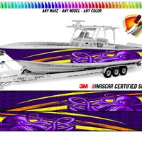 Octopus Royal Blue Ocean Graphic Boat Vinyl Wrap Fishing Pontoon Sea ...