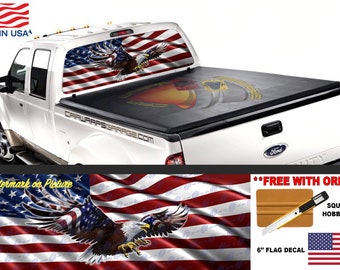 Truck Rear Window Flag Decal | Etsy