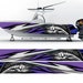 Purple, Blue & Black Marlin Fish Modern Lines Graphic Boat Vinyl Wrap ...