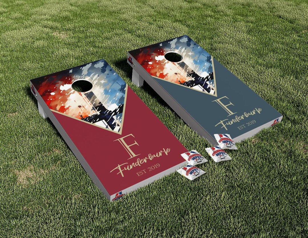 Custom Personalized Name Cross Religious Cornhole Board Vinyl Wrap ...