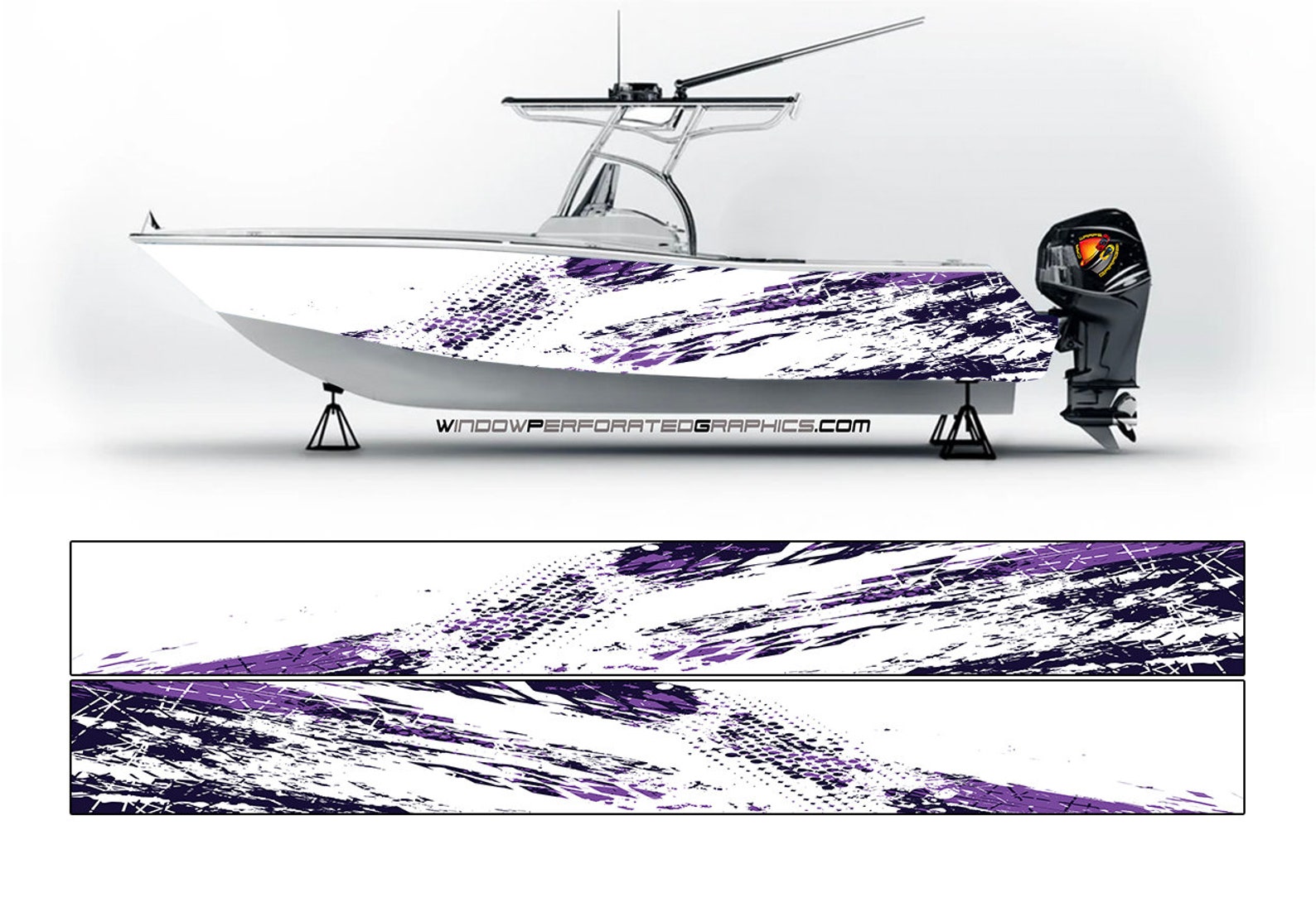 Sparkling Purple Abstract Lines Graphic Boat Vinyl Wrap Decal - Etsy