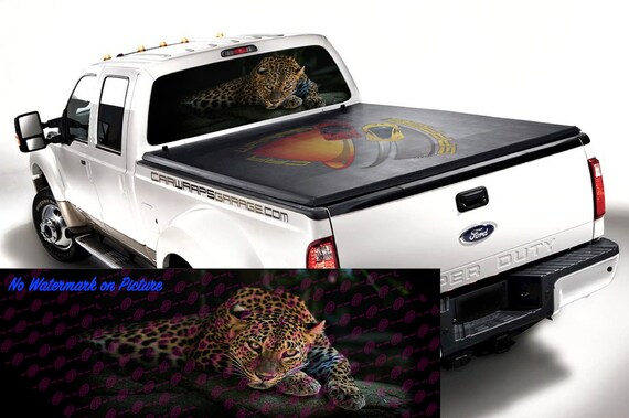 Leopard Rear Window Graphic Decal Tint Perf Sticker for Truck | Etsy