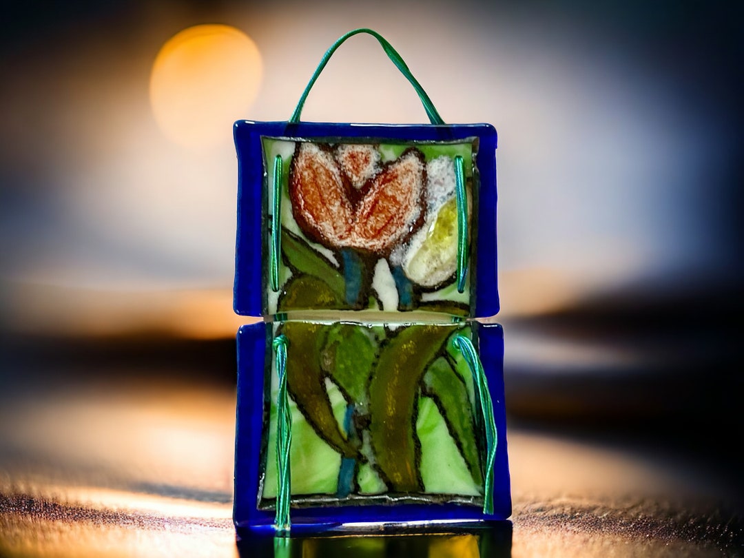 Tulip / Easter /fusing/glass Picture/window Picture/panel/stained Glass ...