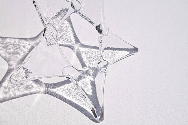 Clear Glass Star Suncatcher Minimalist Glass Window - Etsy