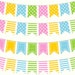 Flag Bunting Banners Clip Art, Birthday Party Bunting Banners Clipart ...